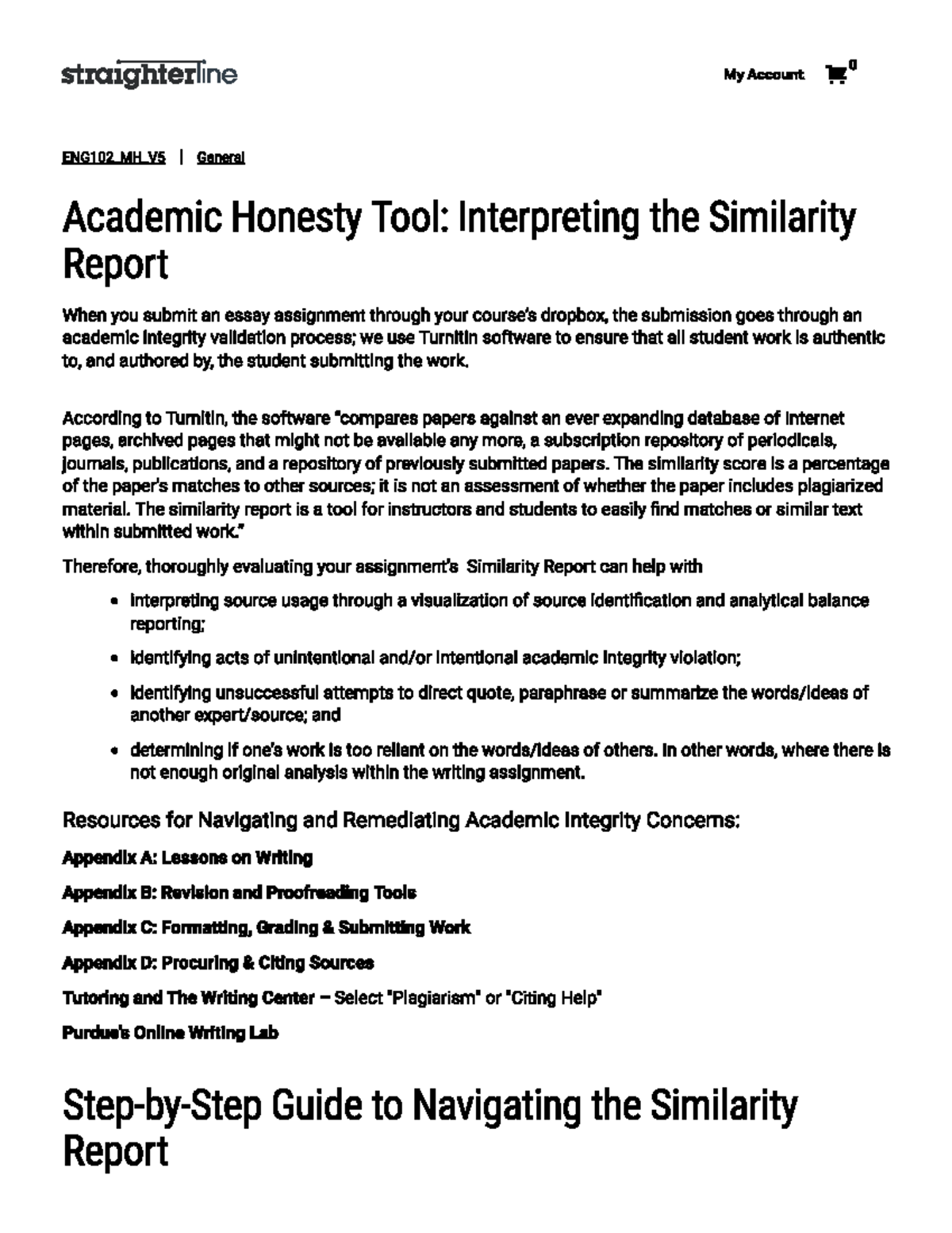 Academic Honesty Tool-Interpreting the Similarity Report - CM107 - Studocu