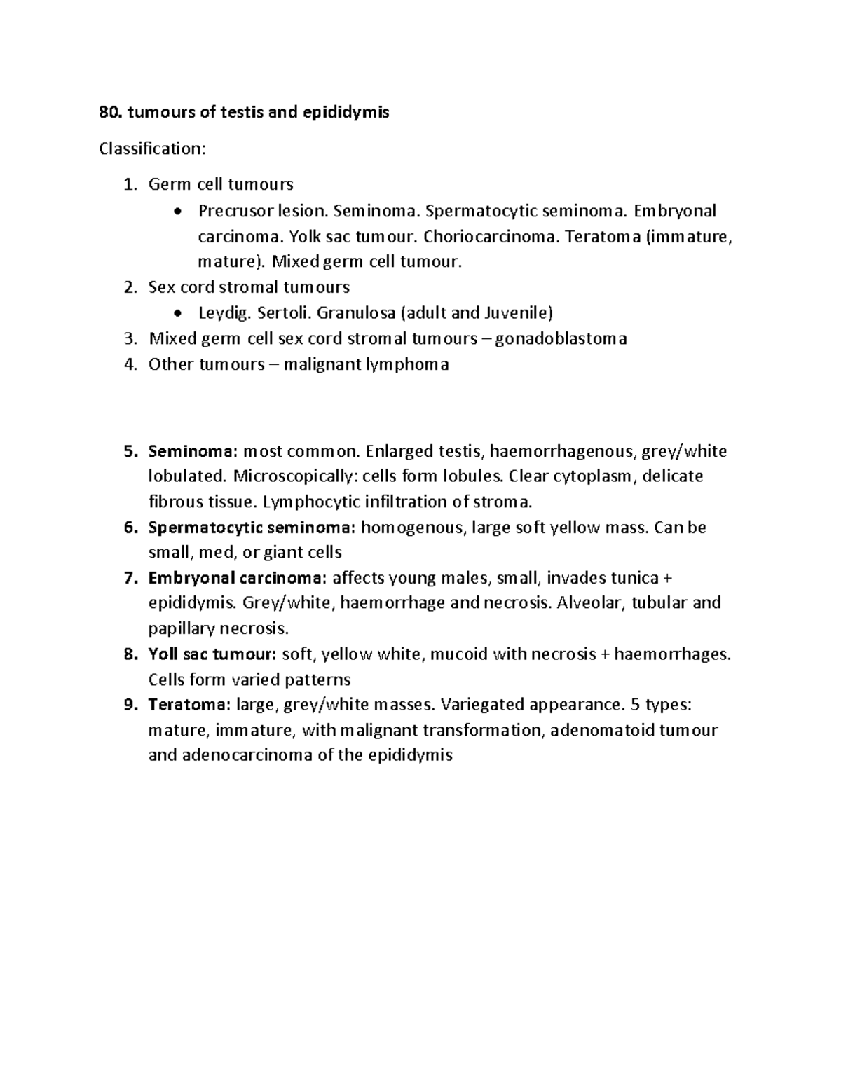 Pathoanatomy 80 - Grade: 5 - 80. tumours of testis and epididymis ...