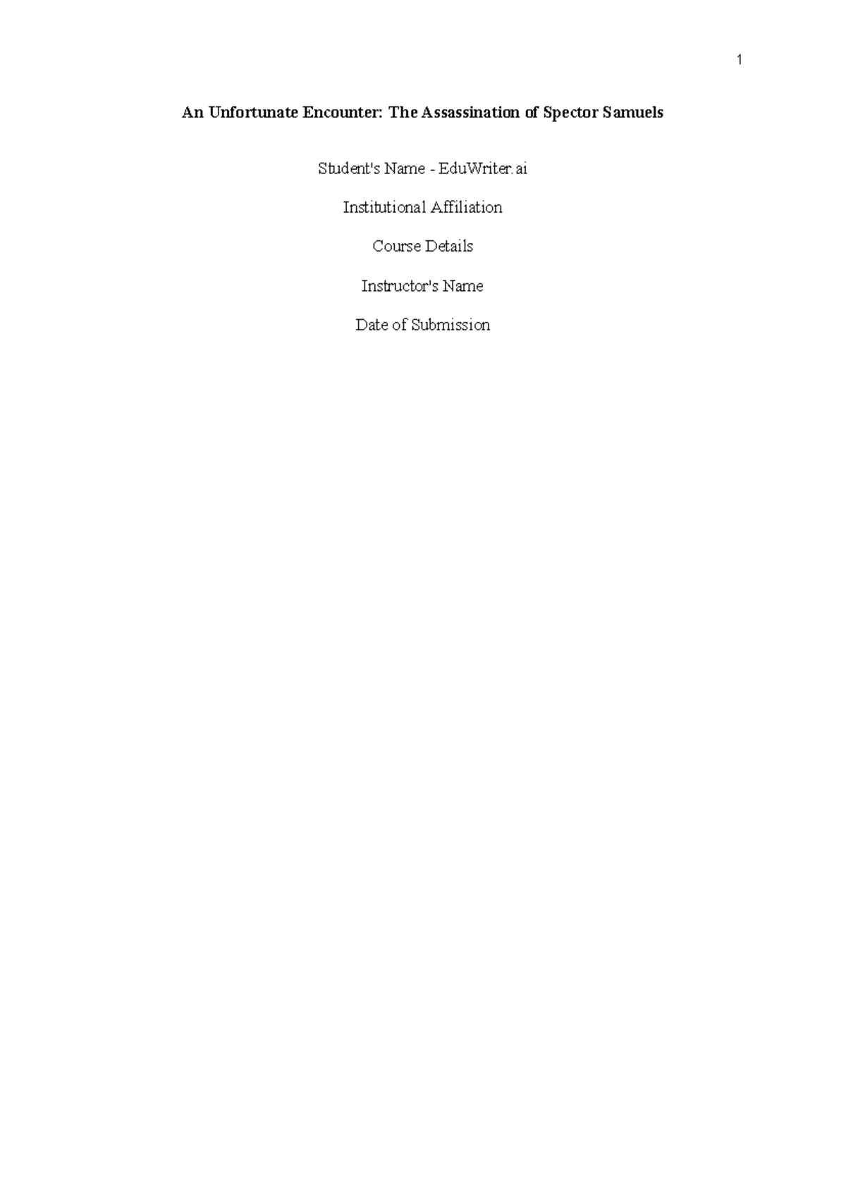Horror, mystery, and action - An Unfortunate Encounter: The ...