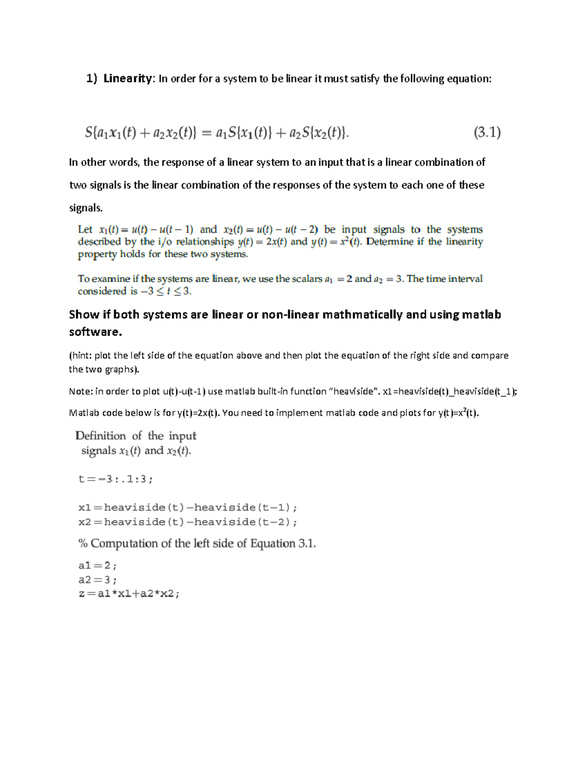 Attachment electronics - Warning: TT: undefined function: 32 1) Linearity: In order for a system ...
