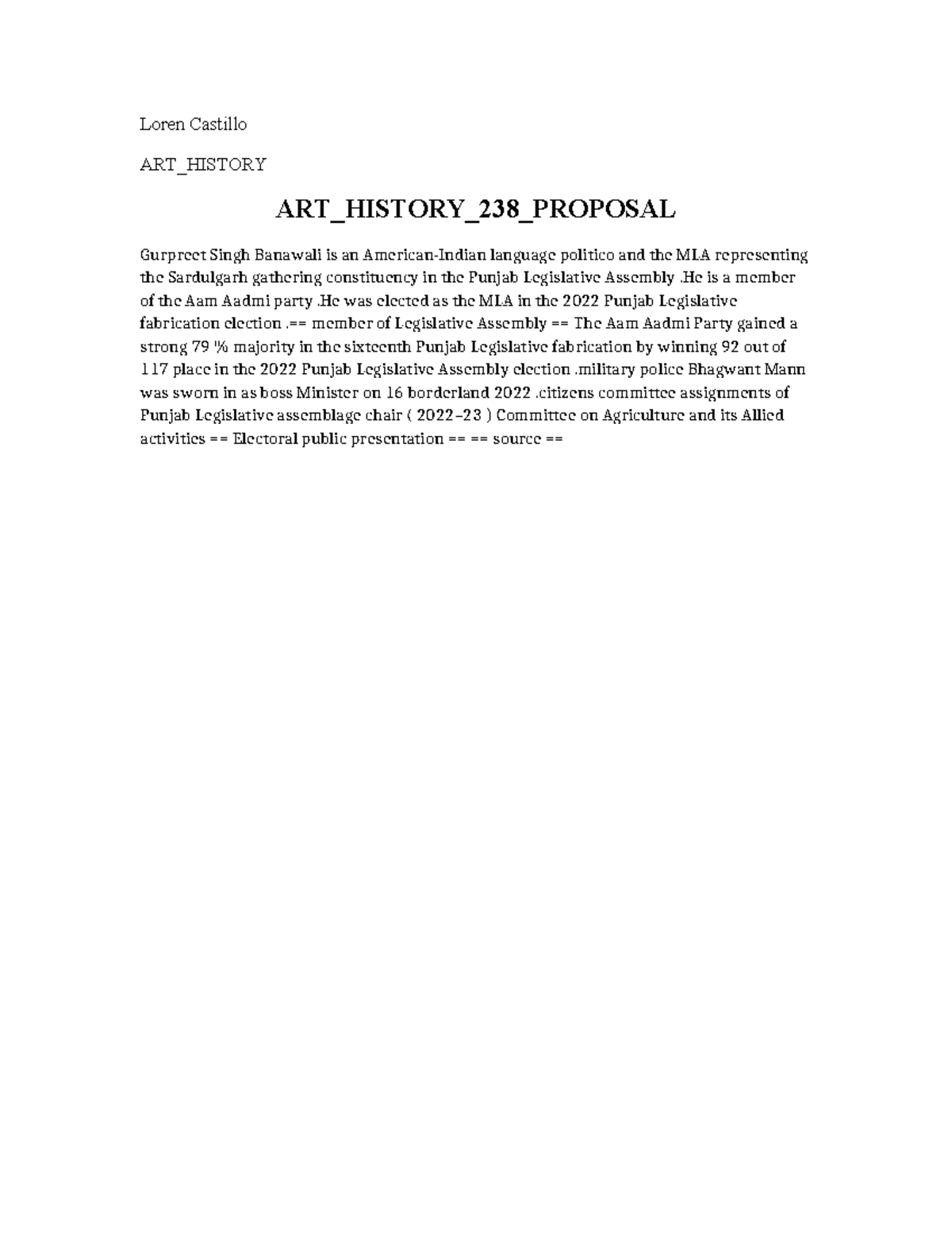 ART History 238 Proposal - Loren Castillo ART_HISTORY ART_HISTORY_238 ...