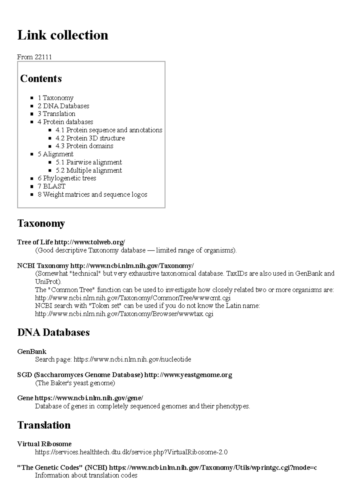 Link collection - Sæt af links brugt til undervisning og under eksamen ...