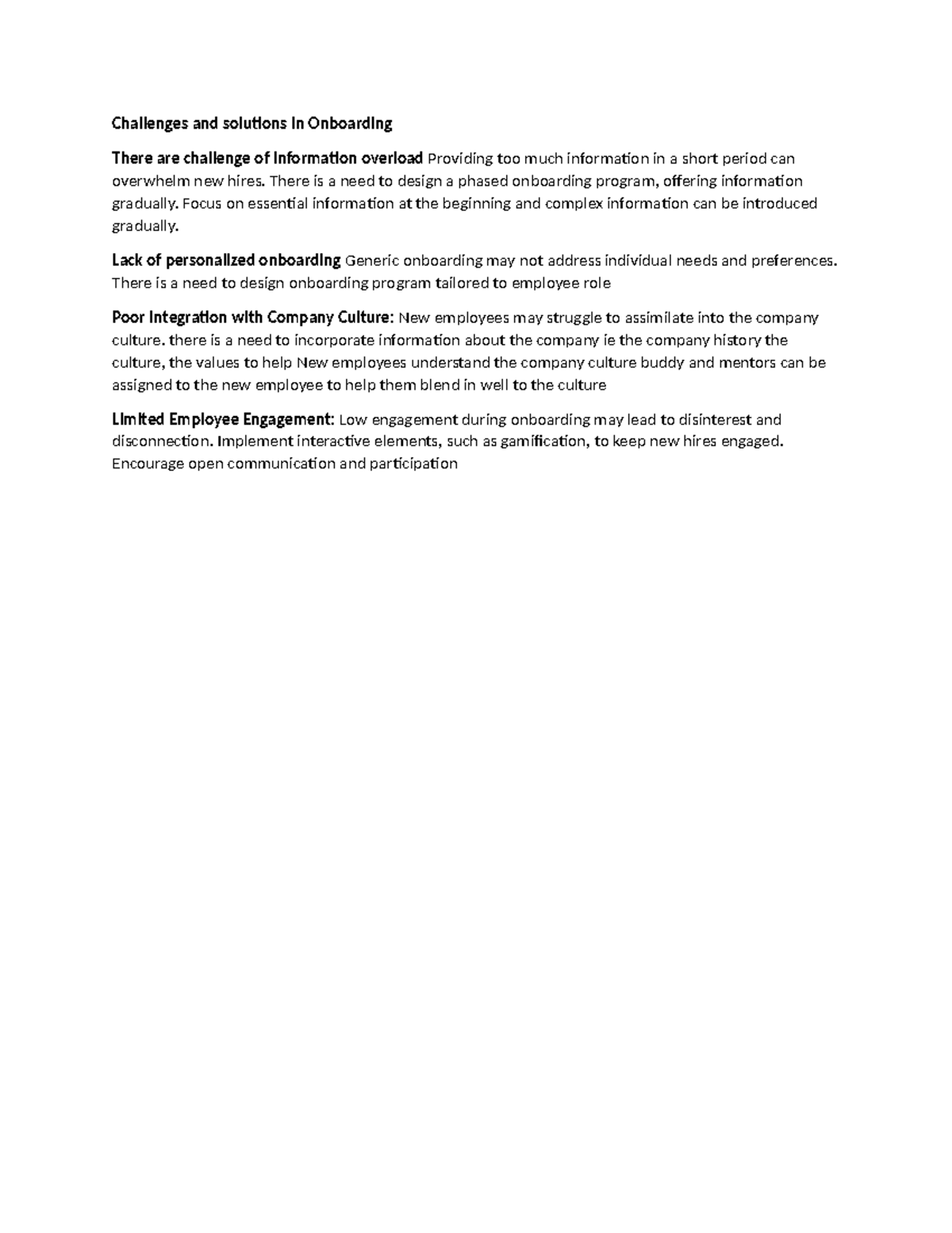 Challenges and solutions in Onboarding - There is a need to design a ...