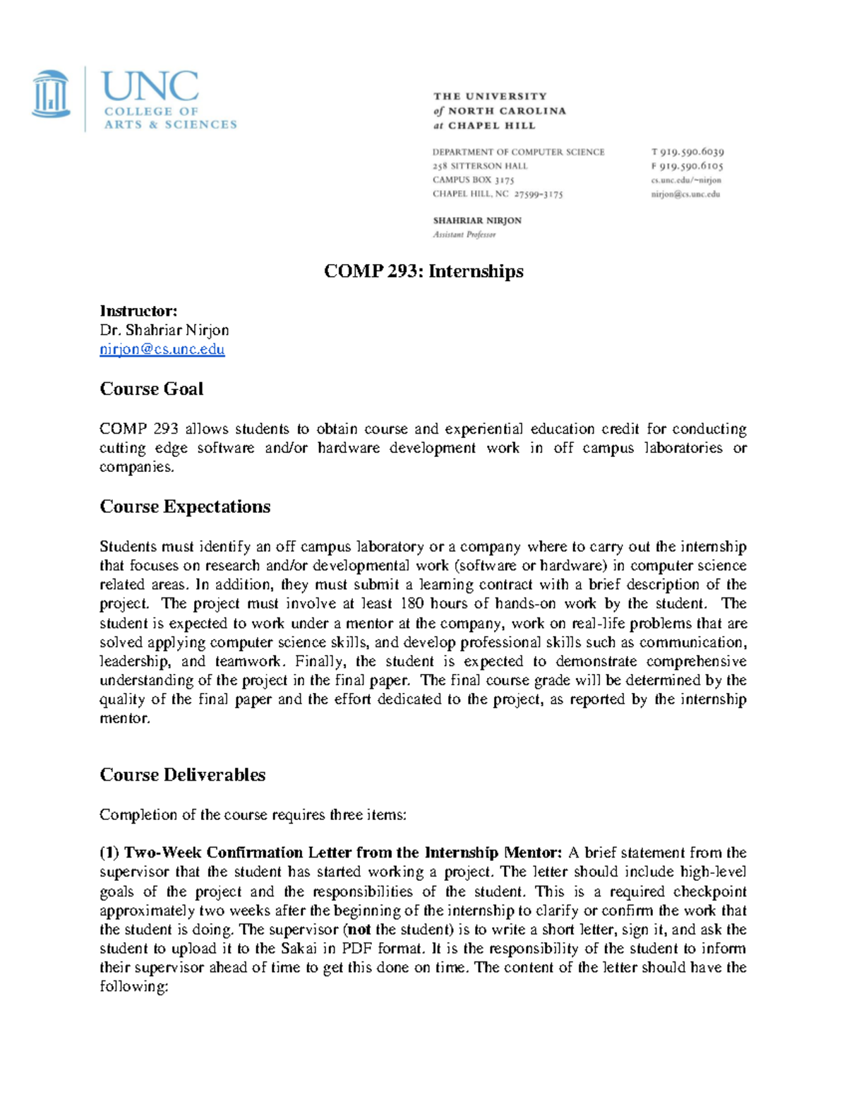 COMP293-Syllabus - COMP293-Syllabus.pdf - COMP 293: Internships ...