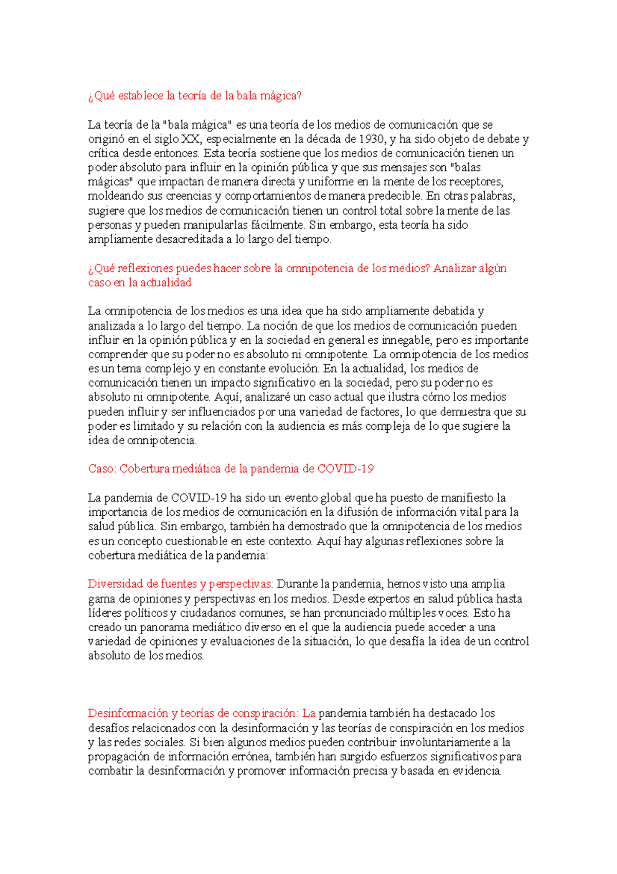 Dinamica Comunicacion - ¿Qué establece la teoría de la bala mágica? La ...