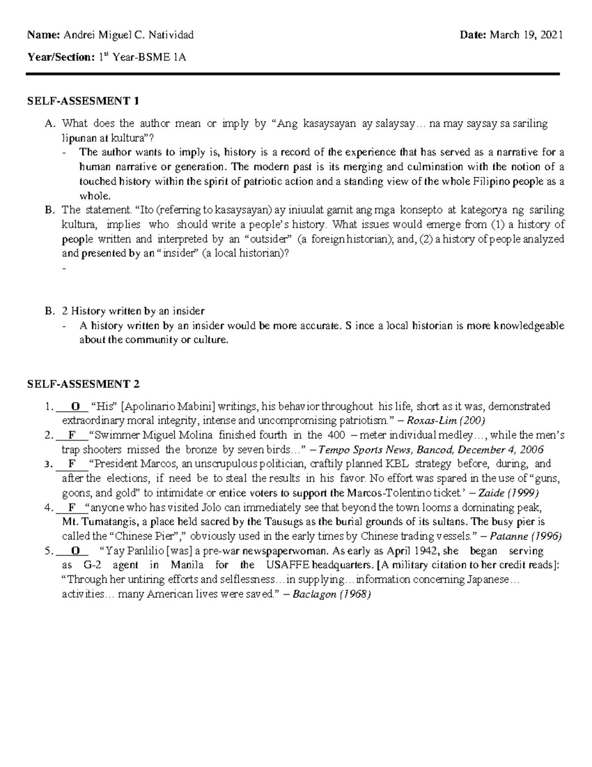 Andrei Miguel Natividad RIPH - Readings in Philippine History - PangSU ...