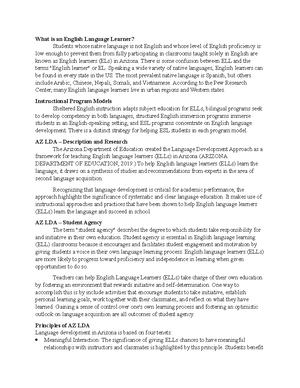 [Solved] Explain Arizonas student agency and its importance in the - Methods of Structured ...