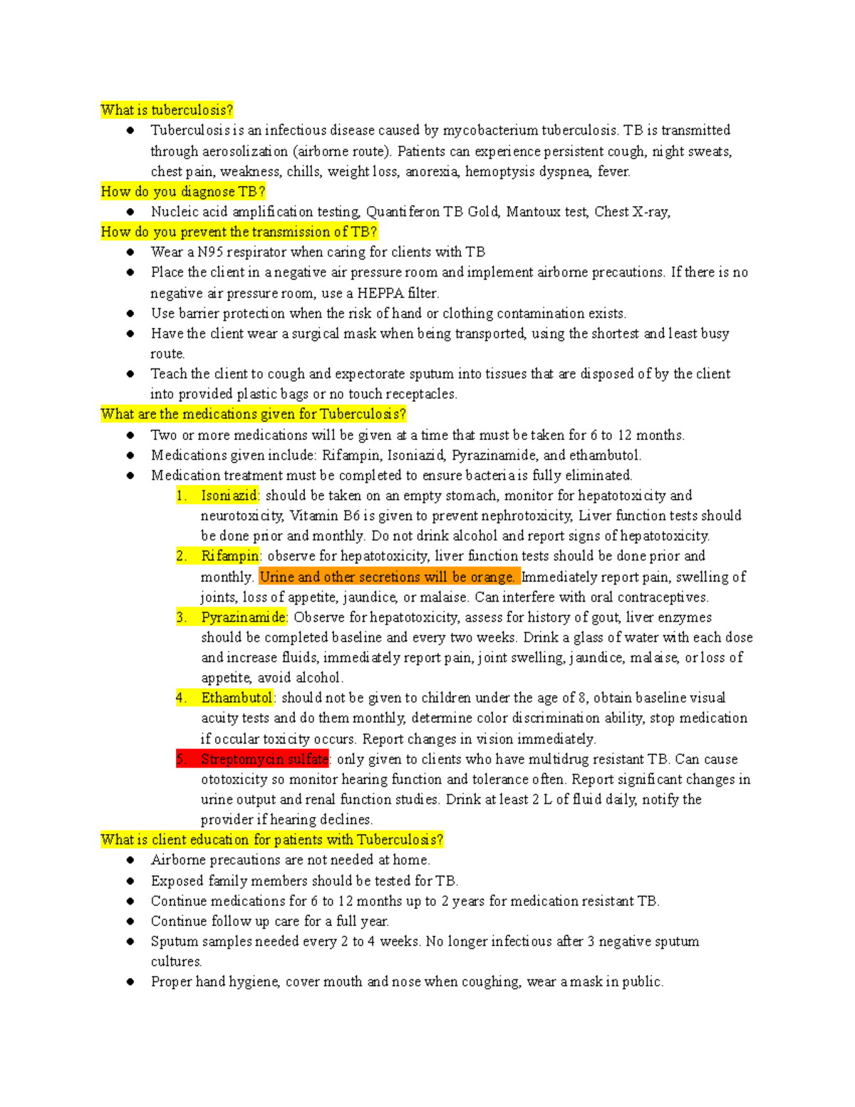 Ati review ~ medsurg - aaa - What is tuberculosis? Tuberculosis is an ...