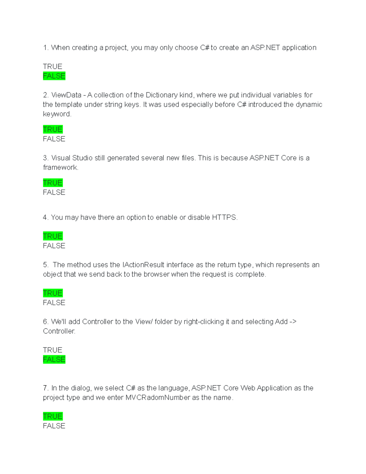 Java coding quiz 11 - When creating a project, you may only choose C# ...