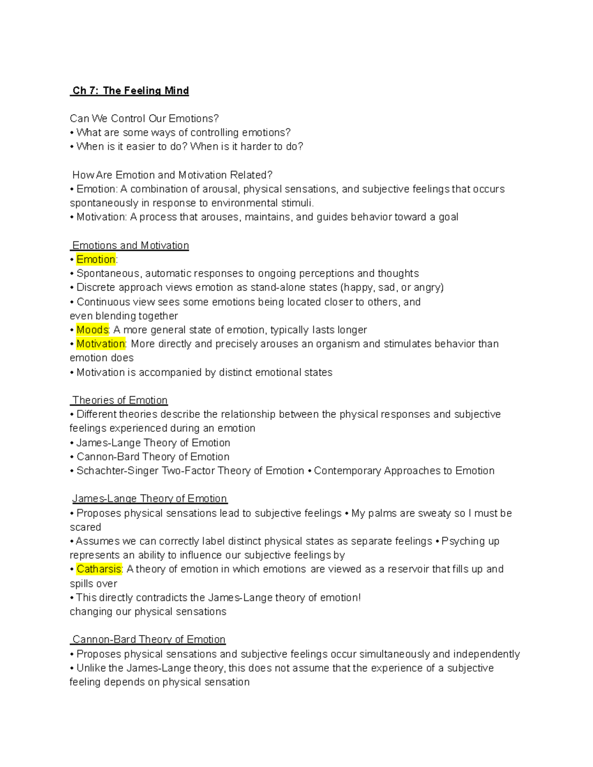 Psyc Chp 7 - Notes from book: Discovering Psychology: The Science of ...