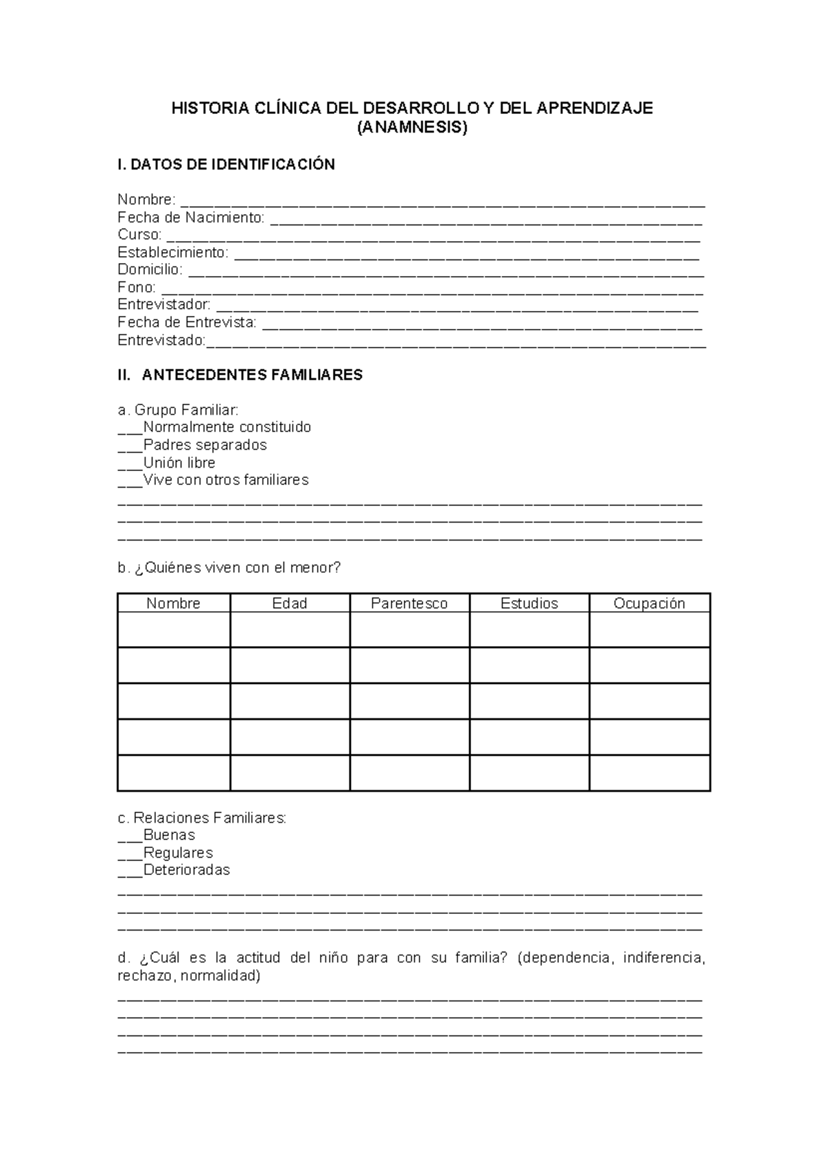 Anamnesis-2 - estructura de anamnesis fundamental para la entrevista ...