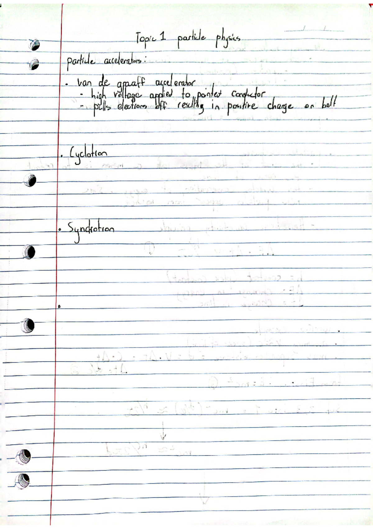 Particle physics notes - PHYS1210 - Studocu