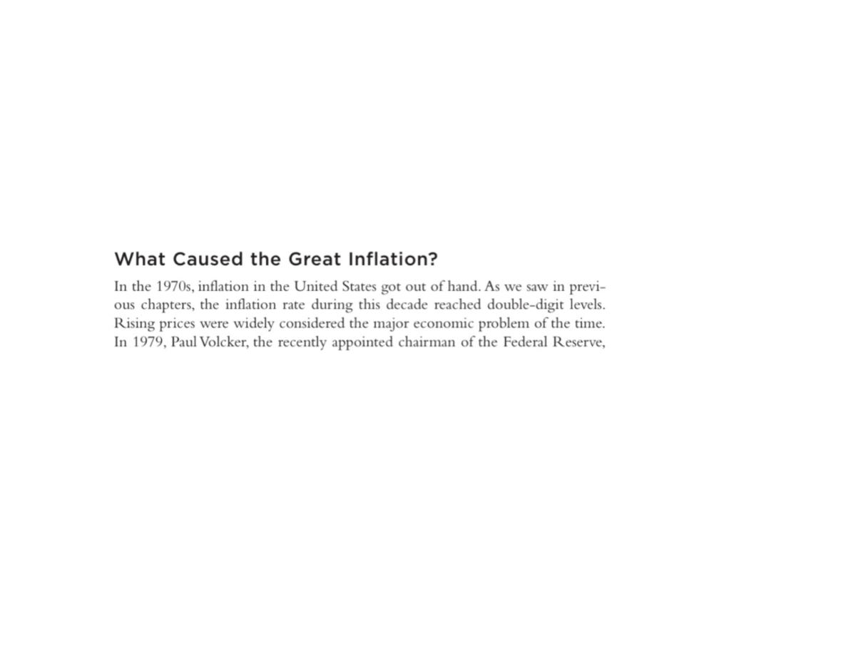 What Caused the Great Inflation - MACRO ECONOMICS - Studocu