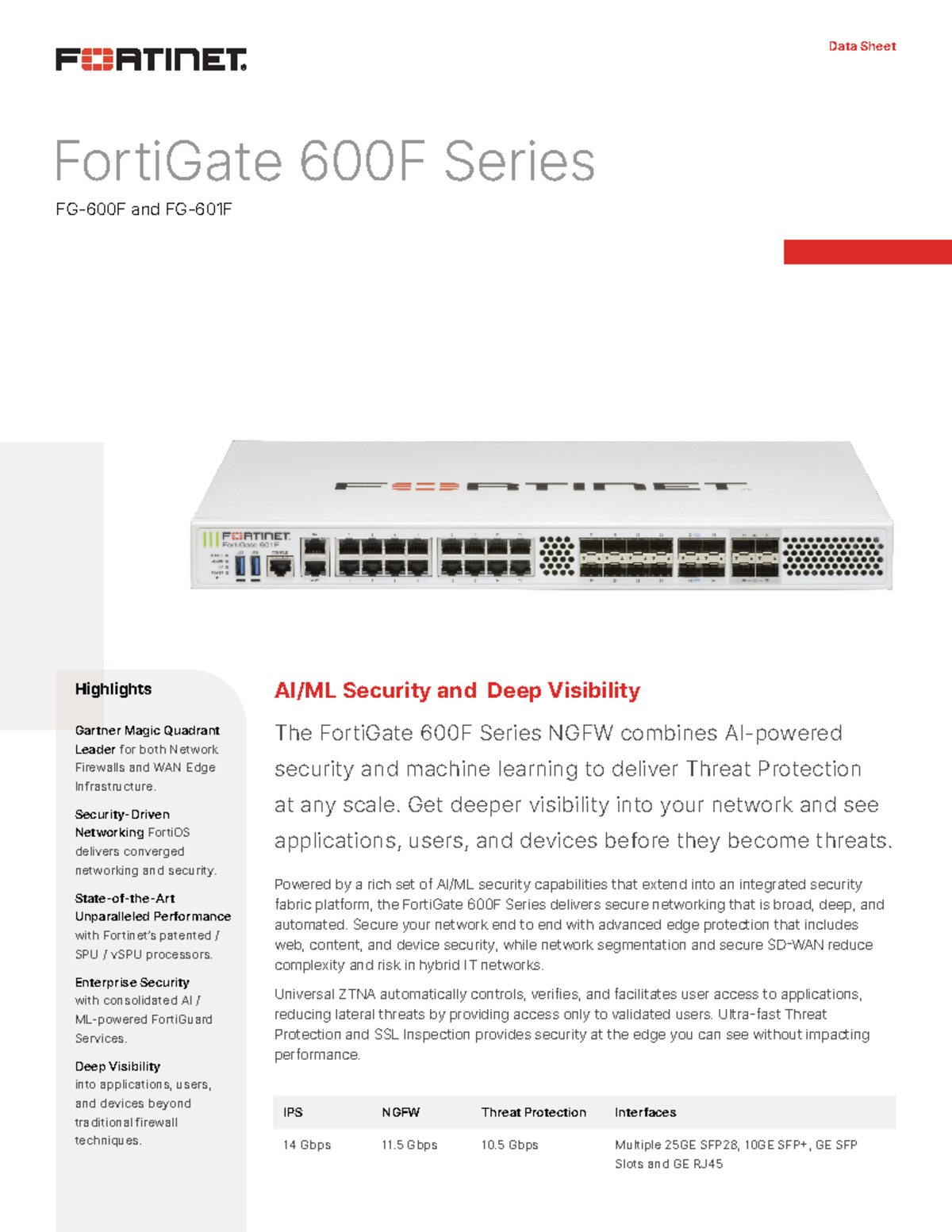 Fortigate-600f-series - FortiGate 600F Series FG-600F and FG-601F AI/ML ...