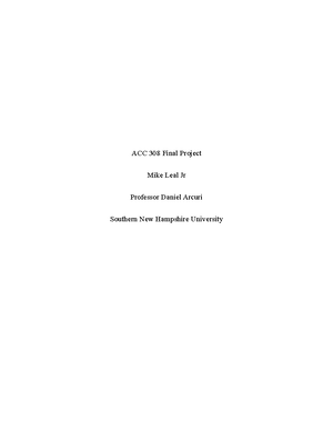 ACC 330 Project Two (Speaker Notes) - ACC 3 30 Project Two Speaker ...