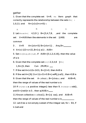 Summary of mathematical knowledge - Summary of mathematical knowledge ...