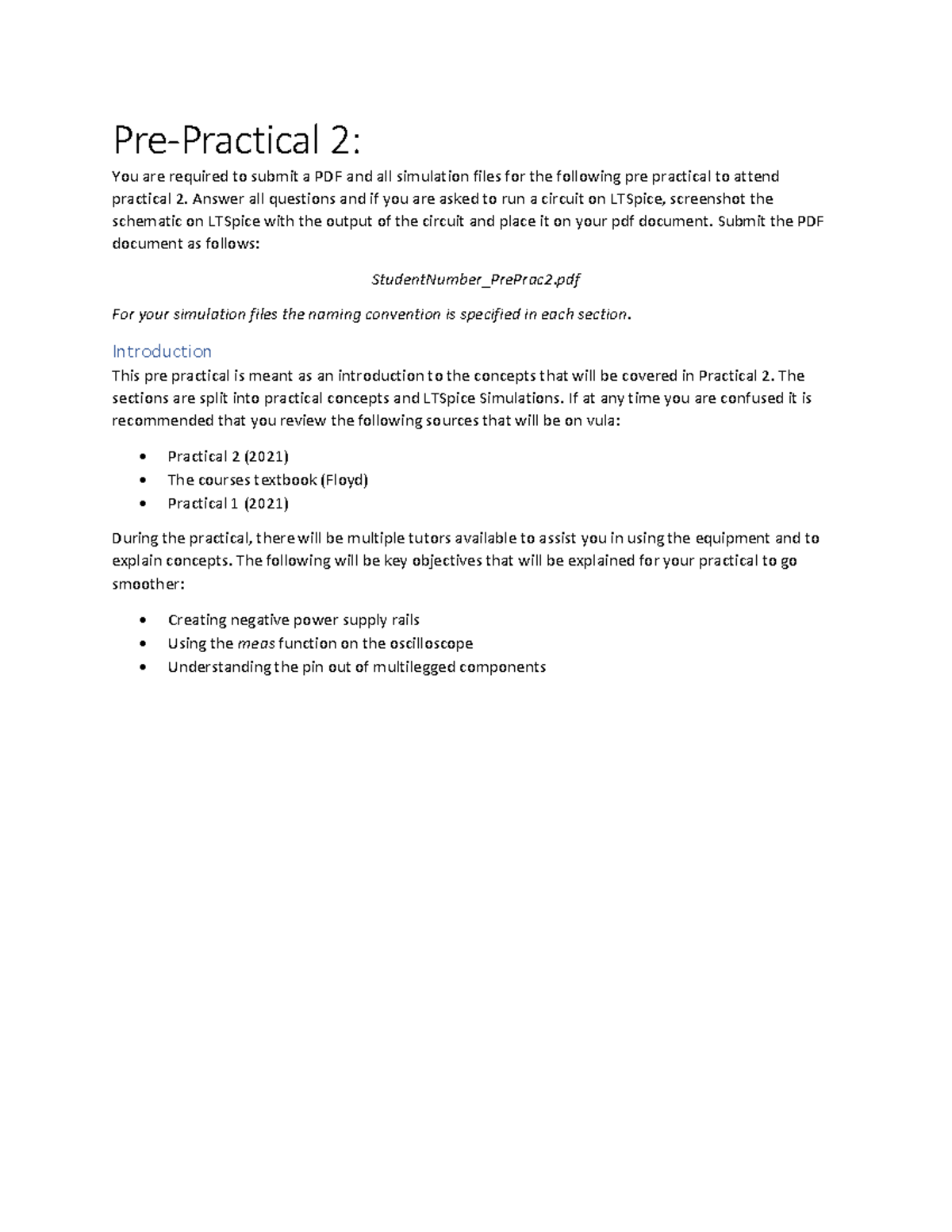 Pre Practical 2 2021 Pre Practical 2 You Are Required To Submit A