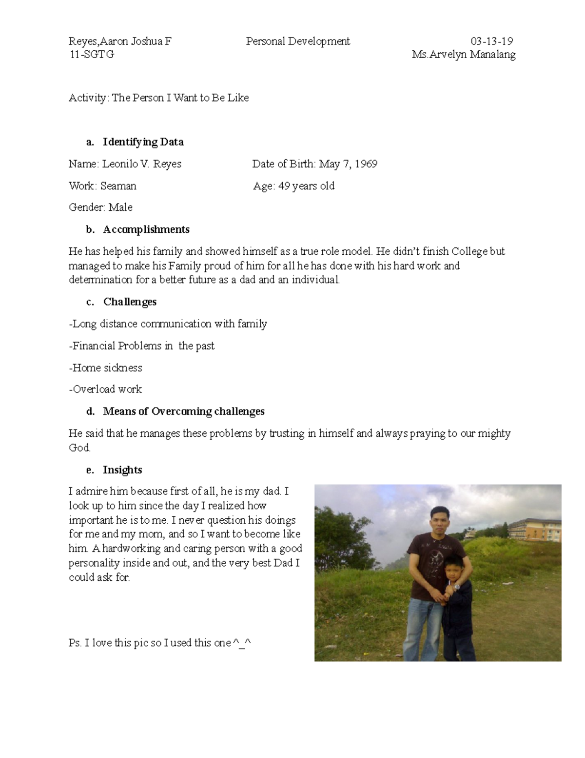 Perdev Activity (interview) - DPI 820M D - Harvard - Studocu