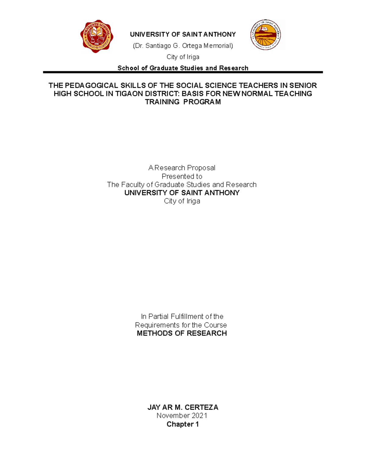 The Pedagogical Skills Of The Social Science Teachers In Senior High