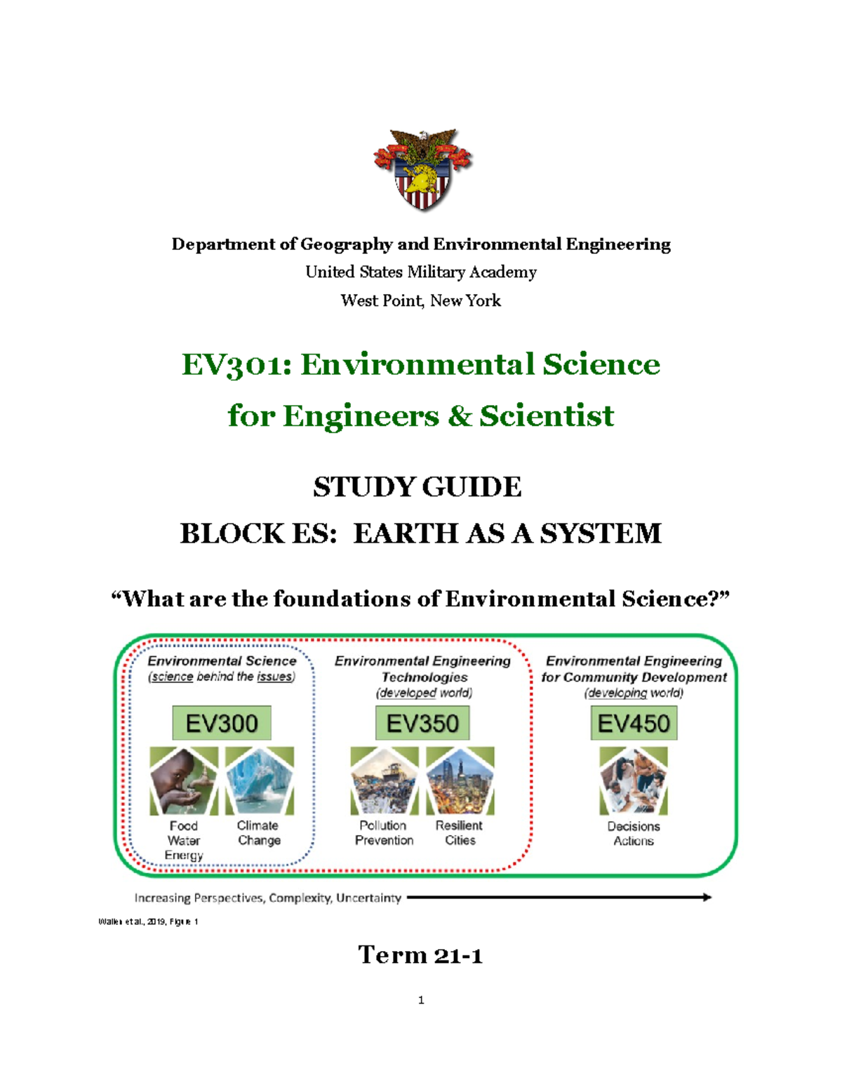 EV301 Block 1-ES Study Guide 21-1 - Department of Geography and ...