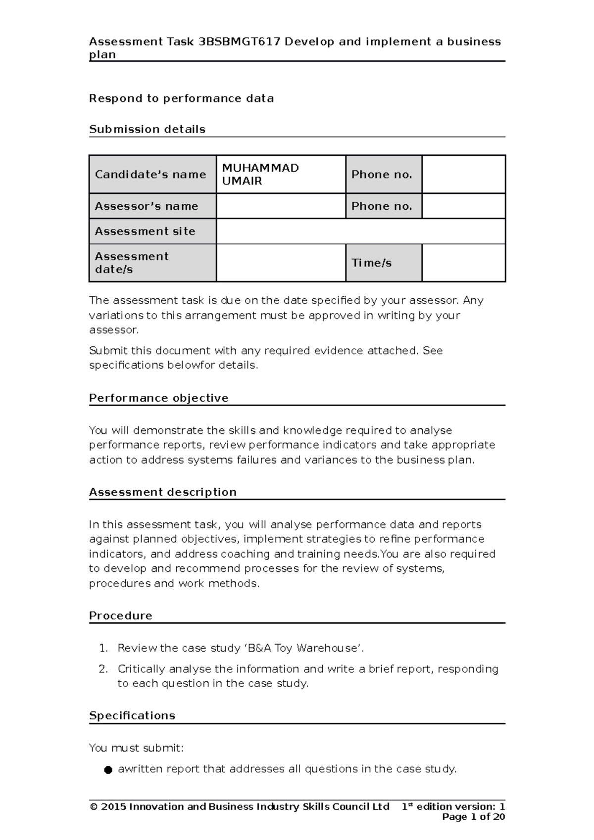 Bsbmgt 617 final task 3Assessment Assessment Assessment Assessment ...