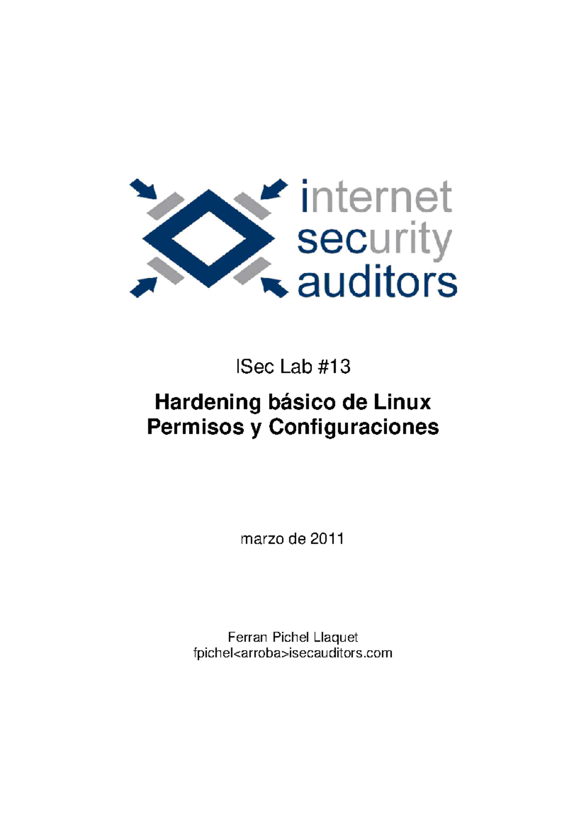 M4L2 1 - Modulo - Lectura - ISec Lab Hardening básico de Linux Permisos y Configuraciones marzo ...