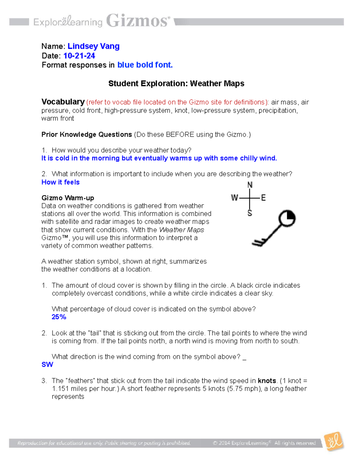 Vang Lindsey 11 - Gizmo - Name: Lindsey Vang Date: 10-21- Format ...