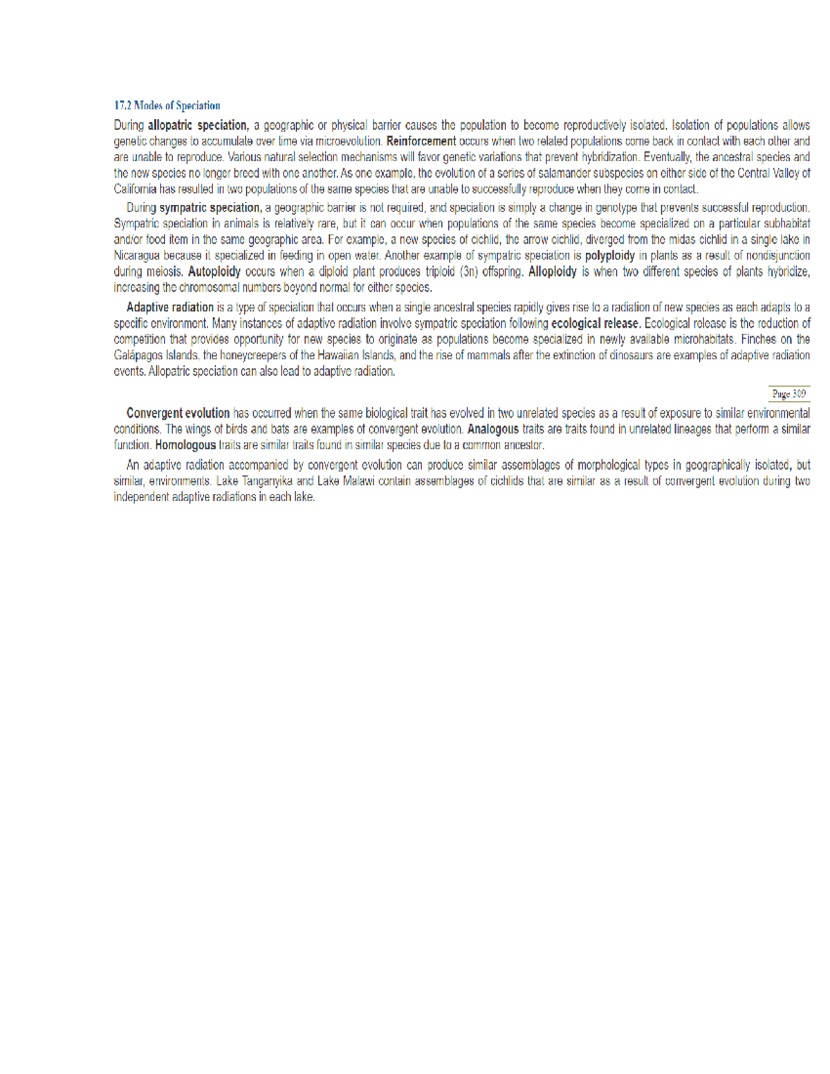 Modes of speciation - BIO 131 - Studocu