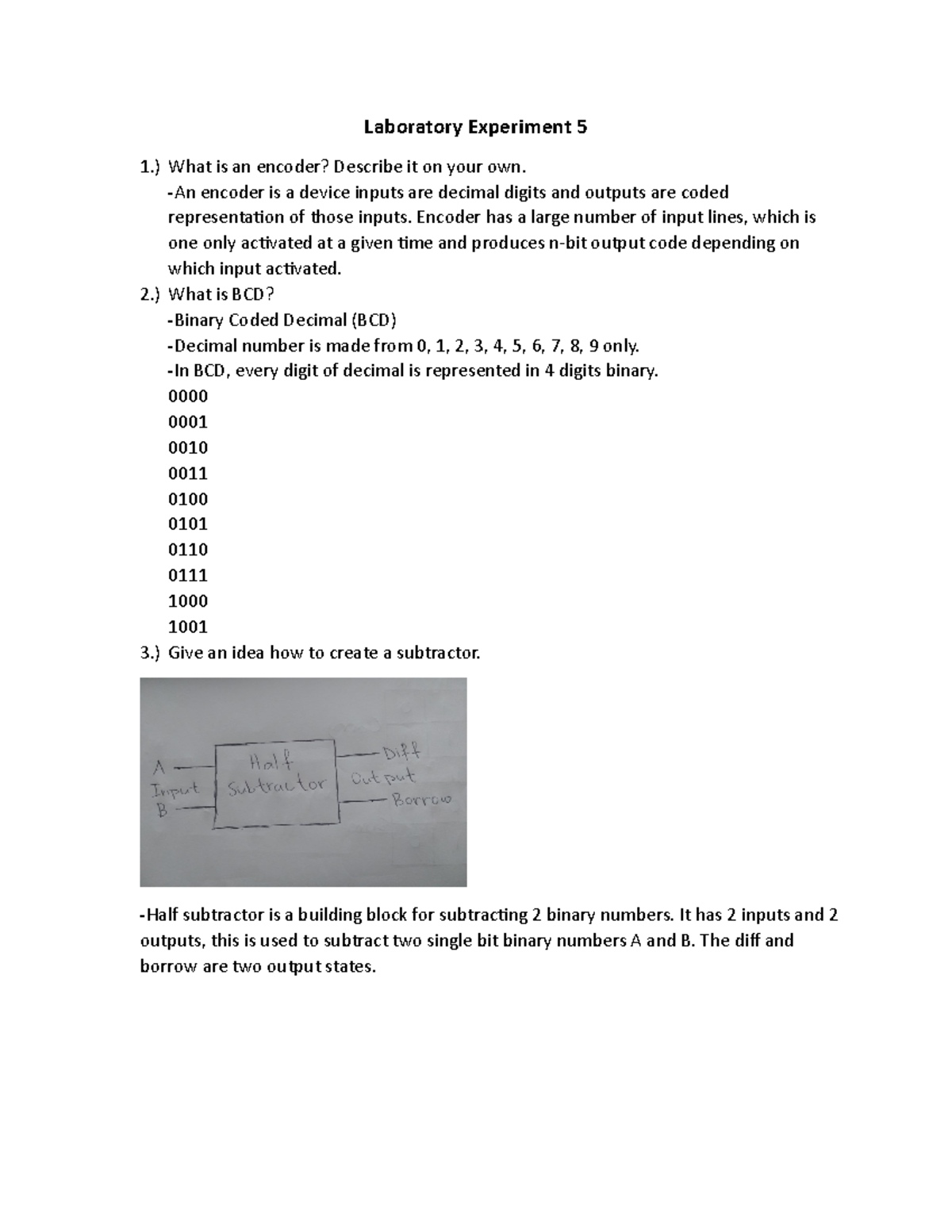 Laboratory Activity 5, exp - Laboratory Experiment 5 1.) What is an ...