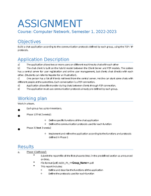 2020-2021, semester 1,Network and Internet, Ex Code 43540164 ,Solution ...