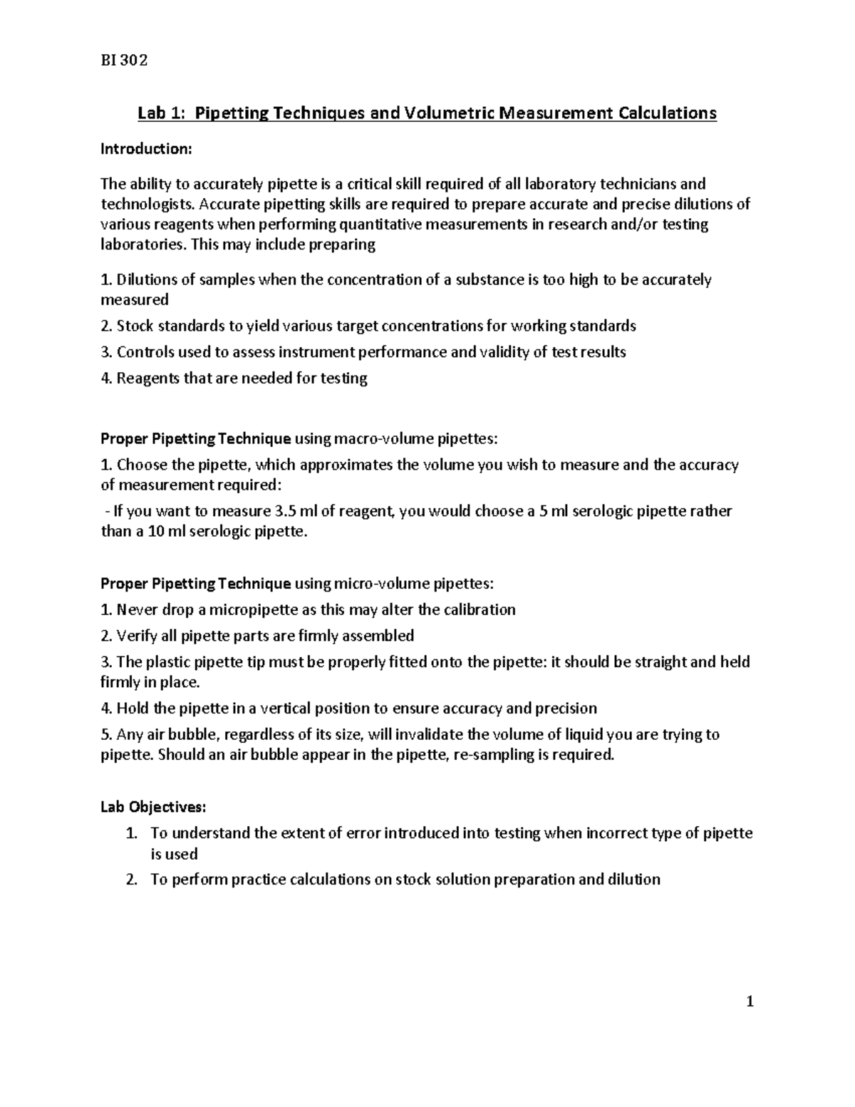 Lab 1 Skills Calculation - - Studocu