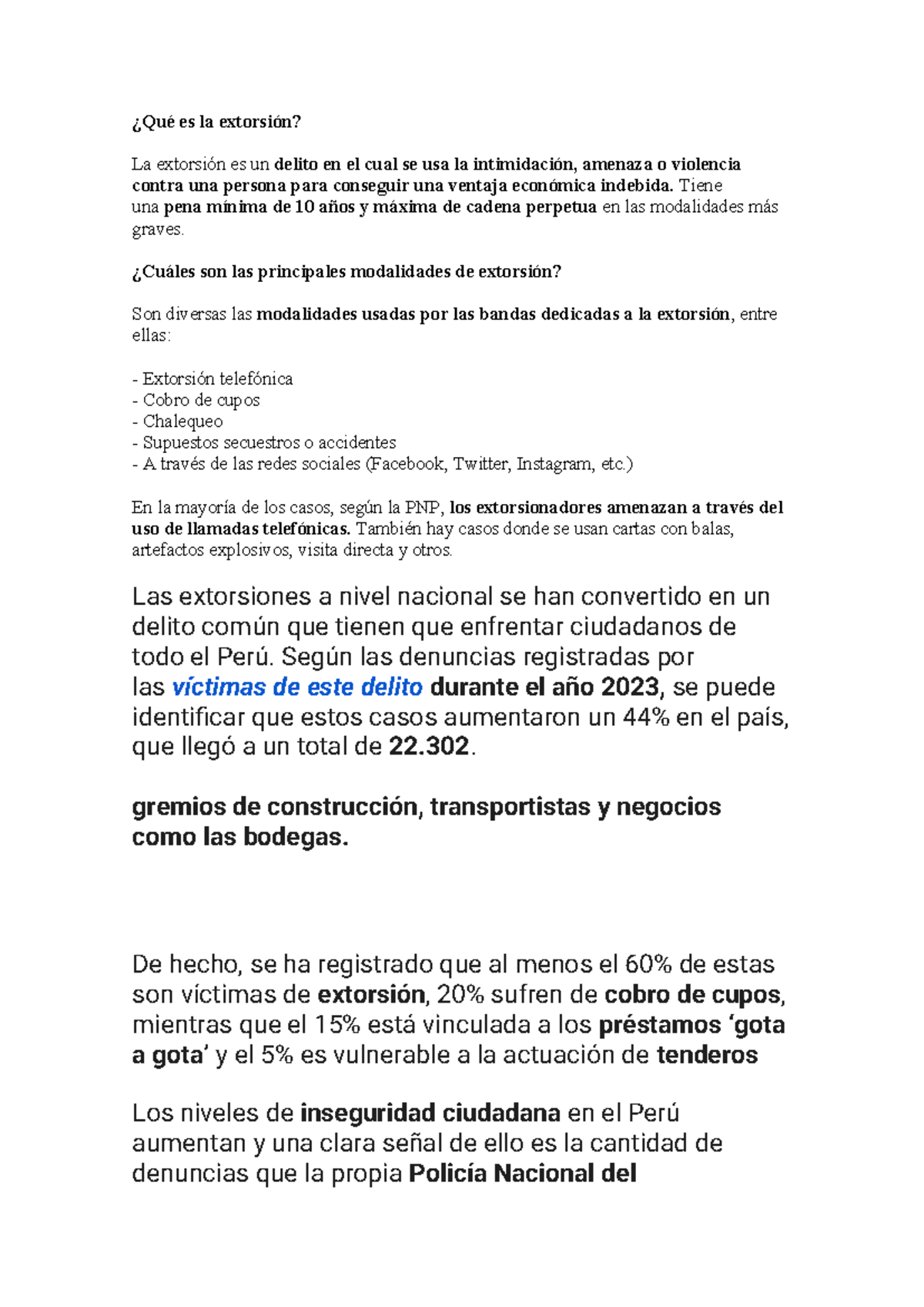 Qué es la extorsión - ¿Qué es la extorsión? La extorsión es un delito ...
