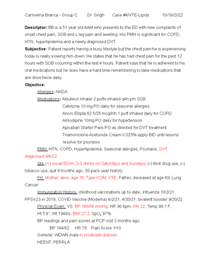 Asthma SOAP Note - Dr. Singh - Descriptor: KH is a 31 year old female ...