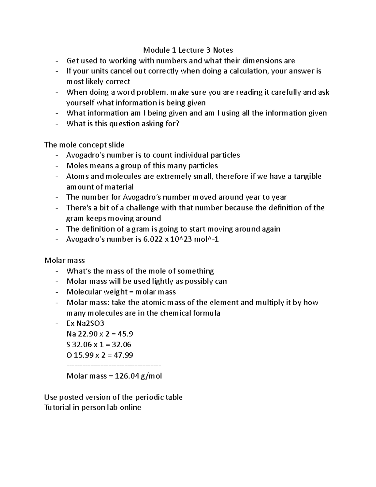 Module 1 Lecture 3 Module 1 Lecture 3 Notes Get Used To Working With