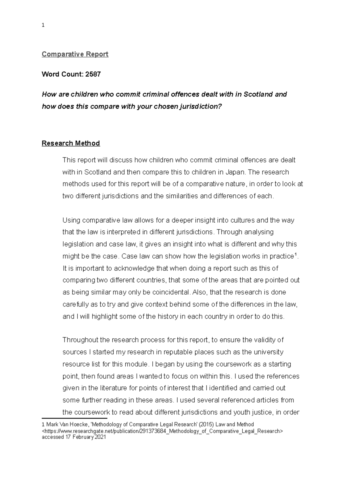 2425187 Comparative Report - Comparative Report Word Count: 2587 How ...