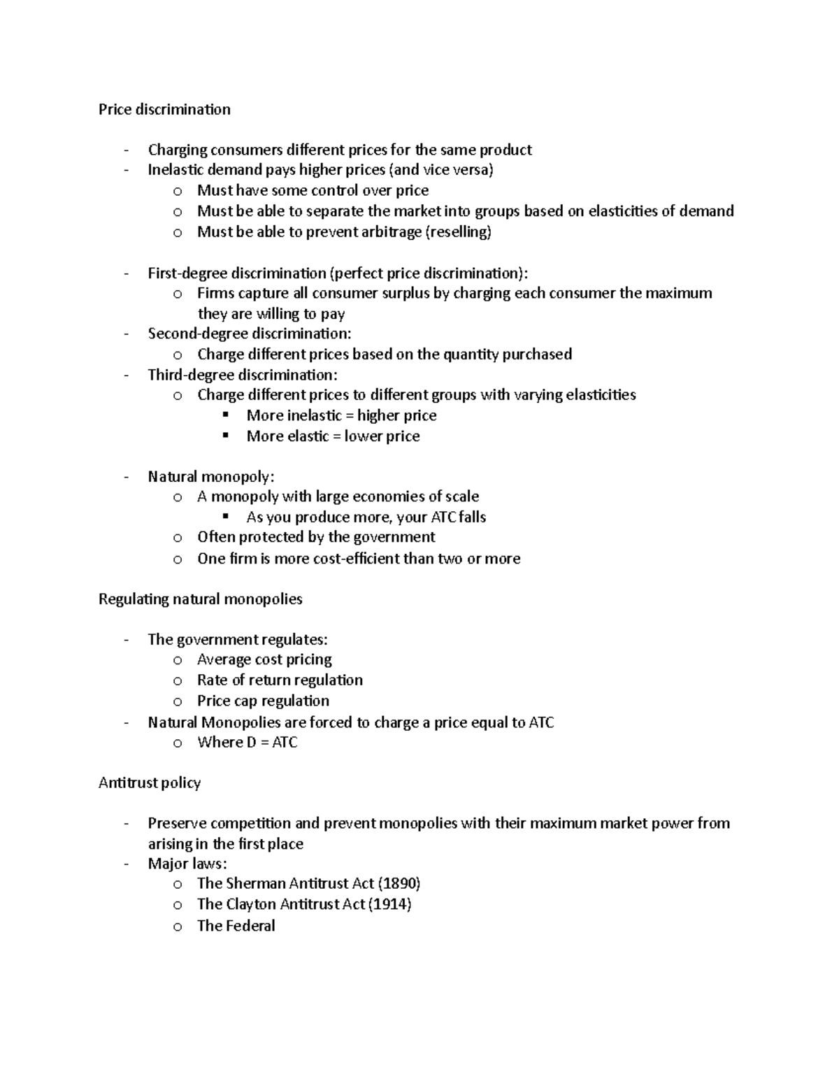 Micro 4-6 - Lecture Notes on Price Discrimination - Price ...