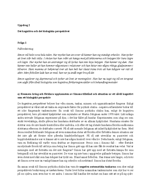 Det biologiska perspektivet - anteckningar - Det biologiska fokuserar ...