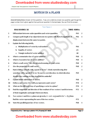 CBSE Class 11 Physics Laws Of Motion Worksheet Set D most important ...