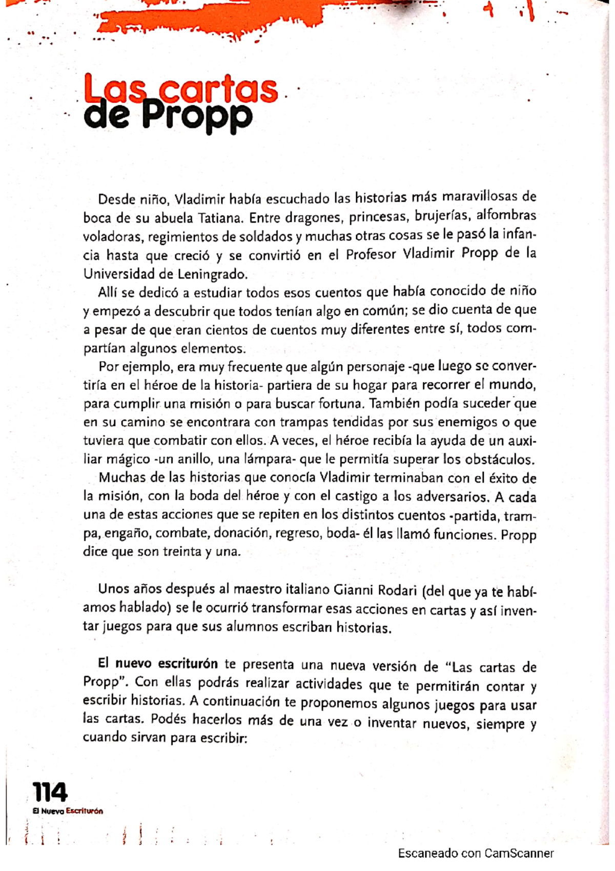 Cartas de Propp - Practicas Profesionales II - Studocu