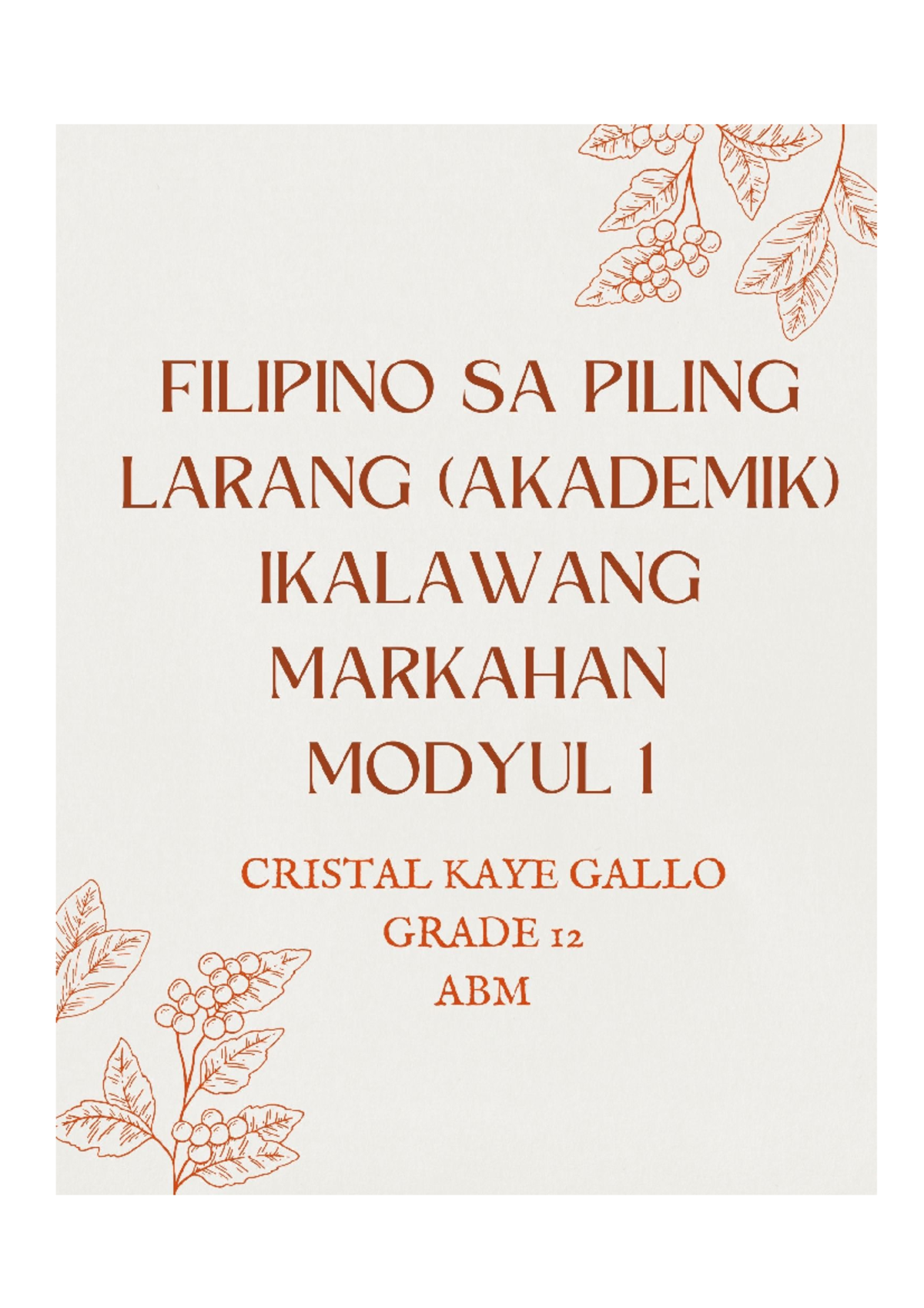Filipino Module 1 Answers - Subukin 1. AGENDA 6 2. NAKAPOKUS 7. HEADING ...