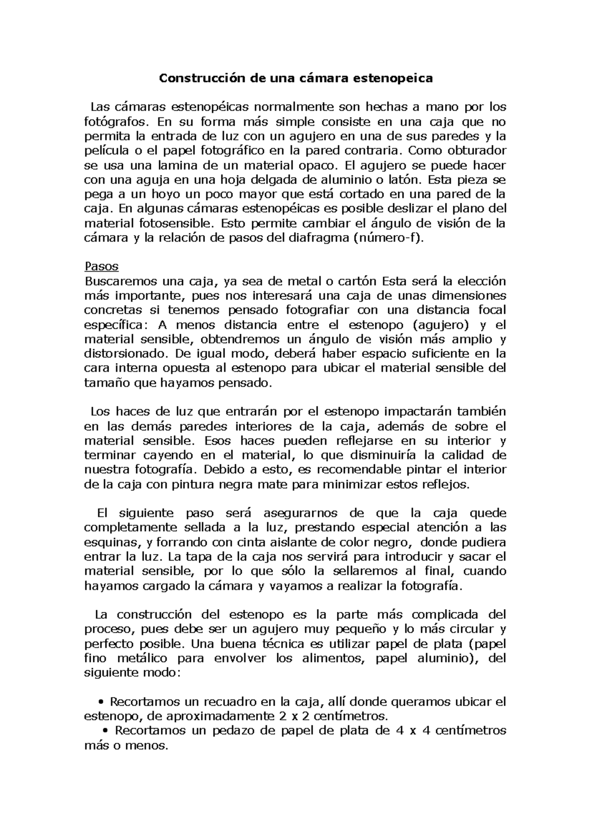 3175032-Camara-Estenopeica - Construcción de una cámara estenopeica Las ...