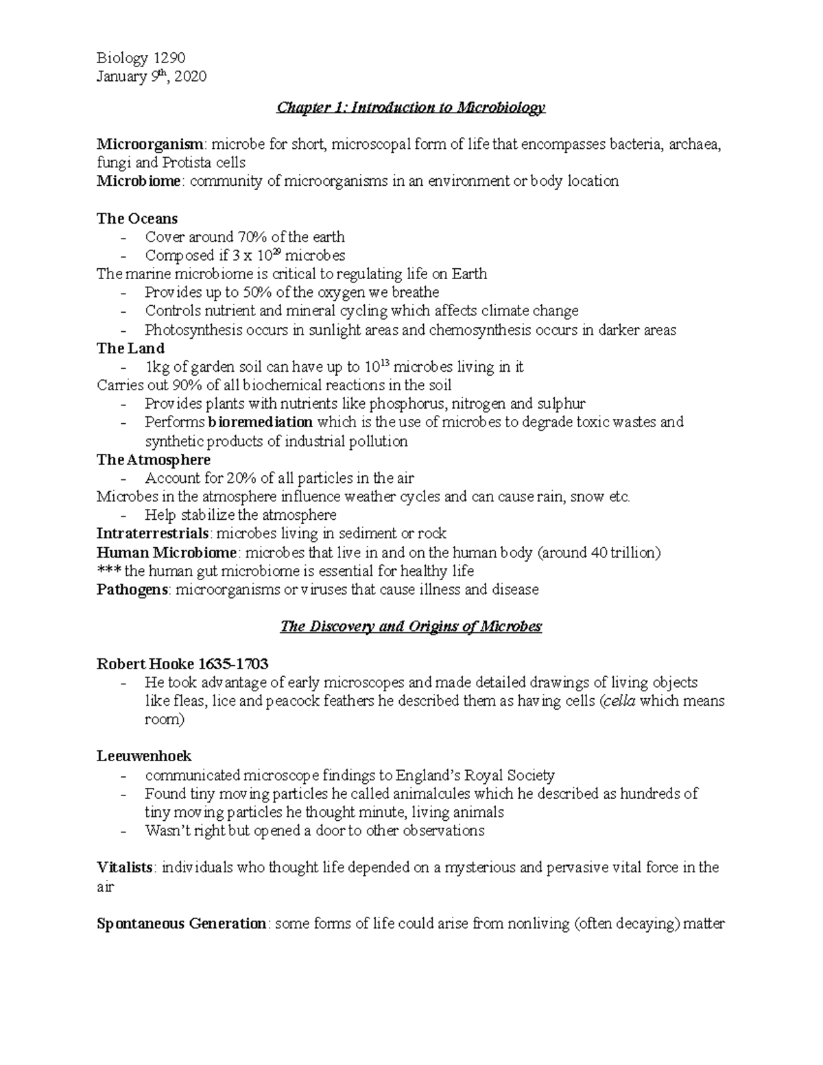 1290- Day 1 Intro - Notes - January 9th, 2020 Chapter 1: Introduction ...