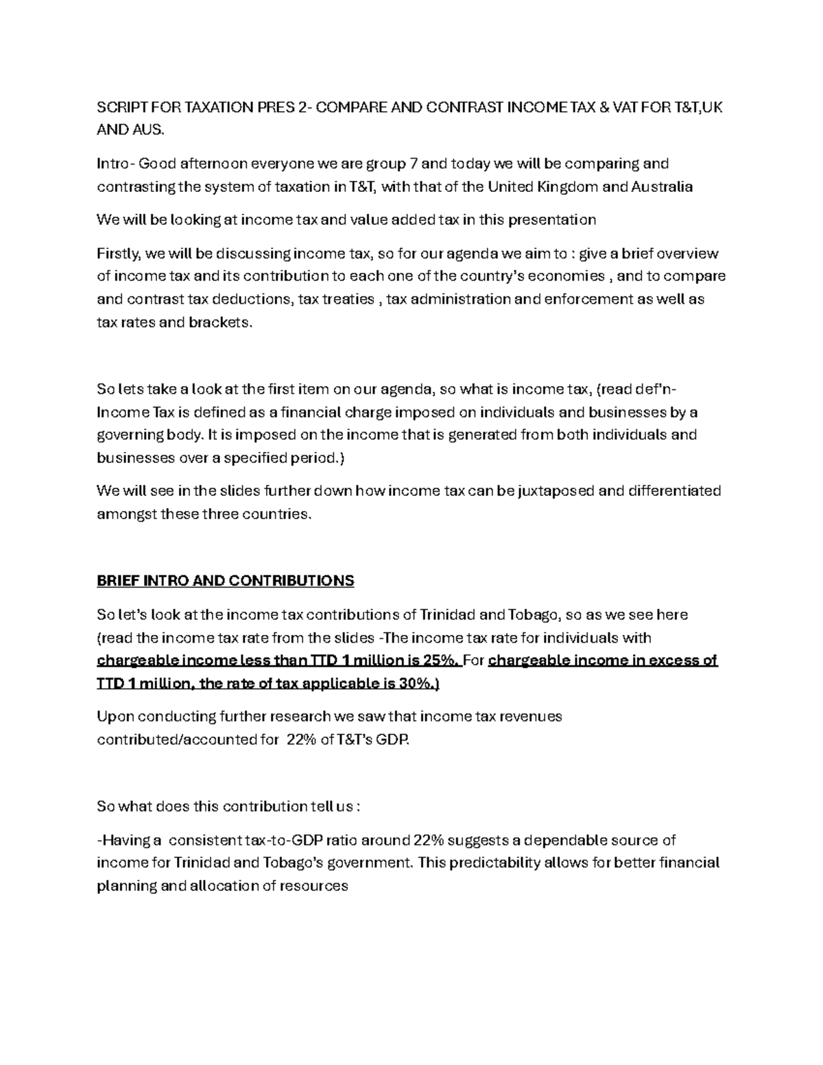 Script FOR TAX 2 Presentation - SCRIPT FOR TAXATION PRES 2- COMPARE AND ...