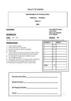 EGP151S - CPUT - Engineering Physics 1 - Studocu
