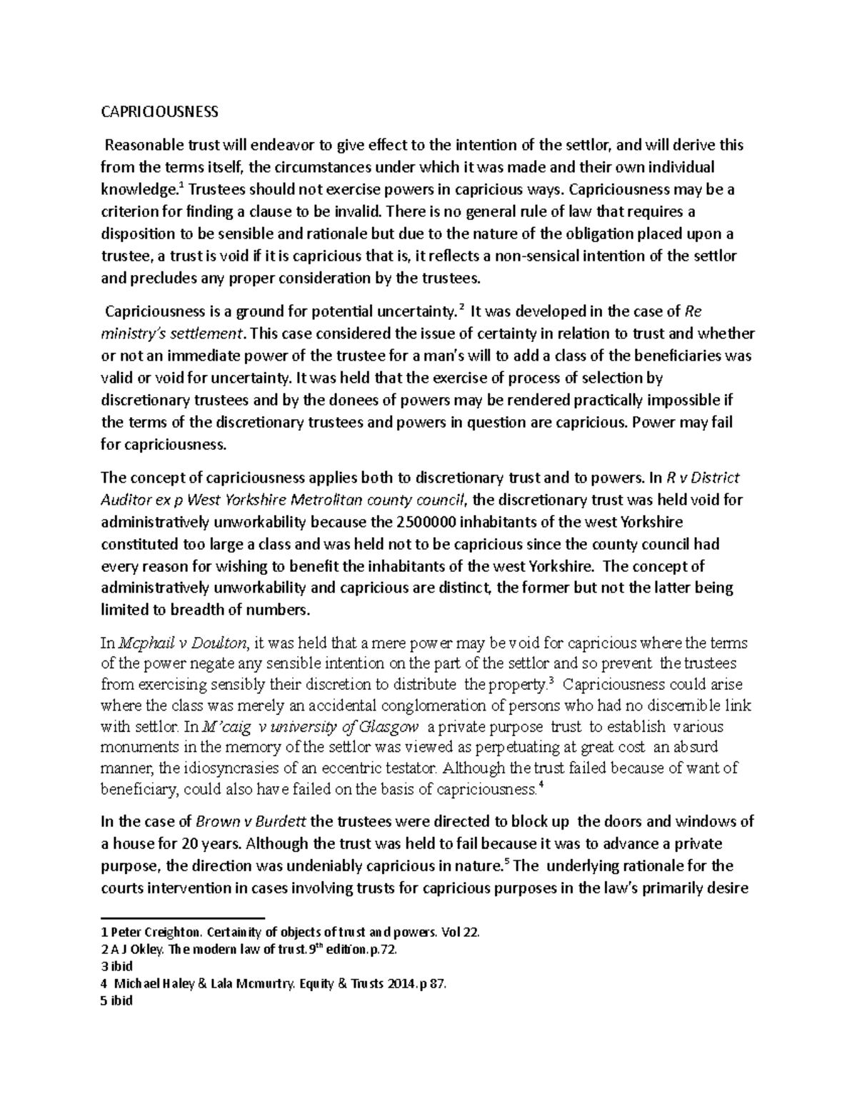 Capriciousness - EXCELLENT FOR TEACHING - CAPRICIOUSNESS Reasonable ...