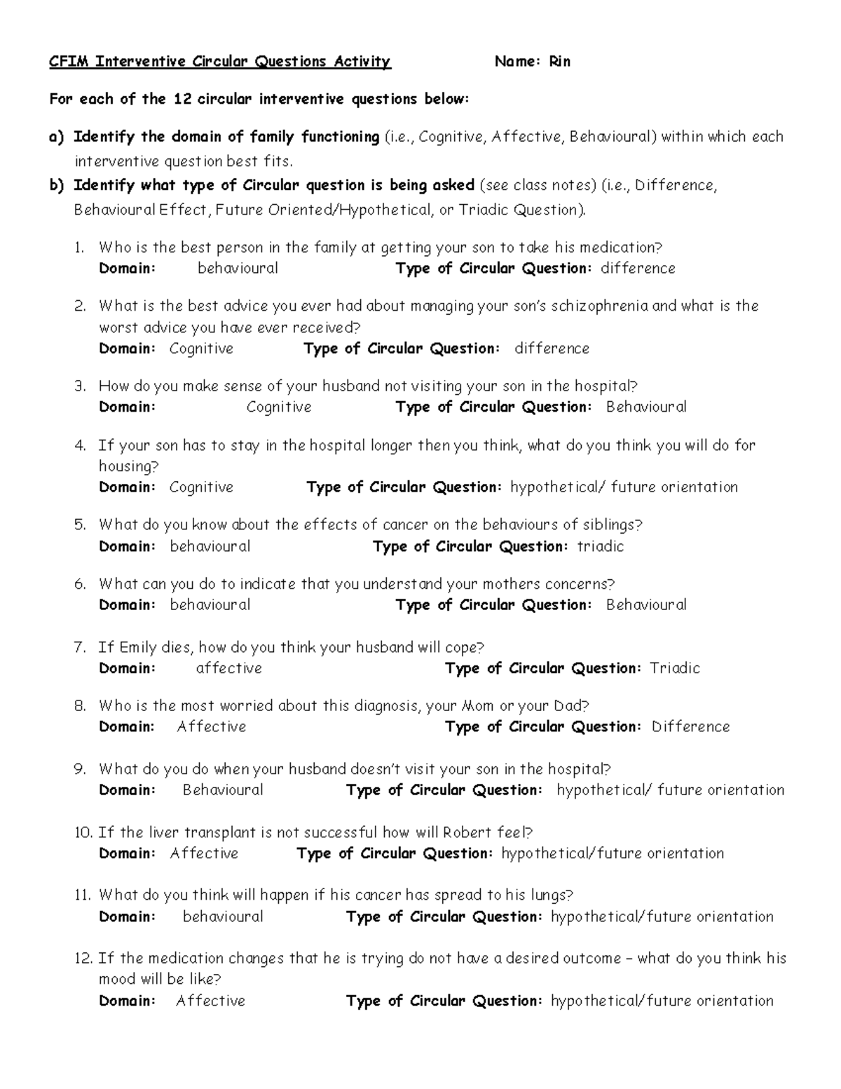 N304 Class 5 Participation #4 CFIM Self-study (Worksheet) - CFIM ...