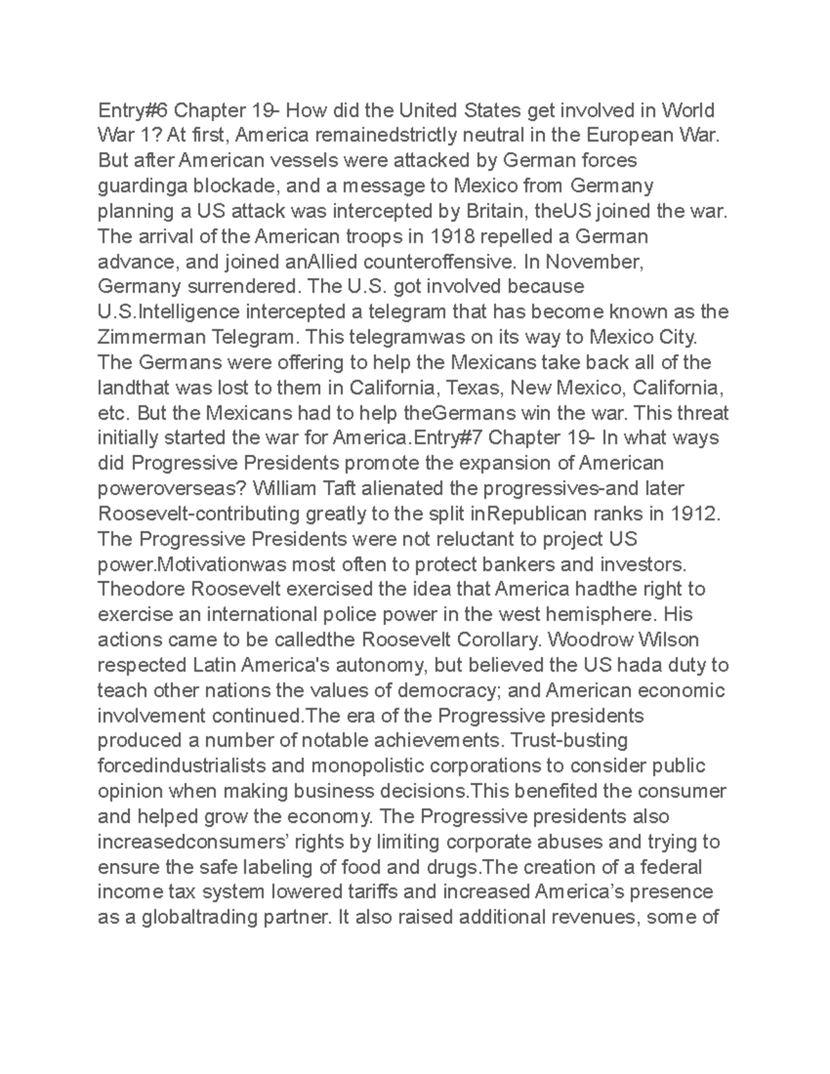 Document 27 - lockwood - Entry#6 Chapter 19- How did the United States ...