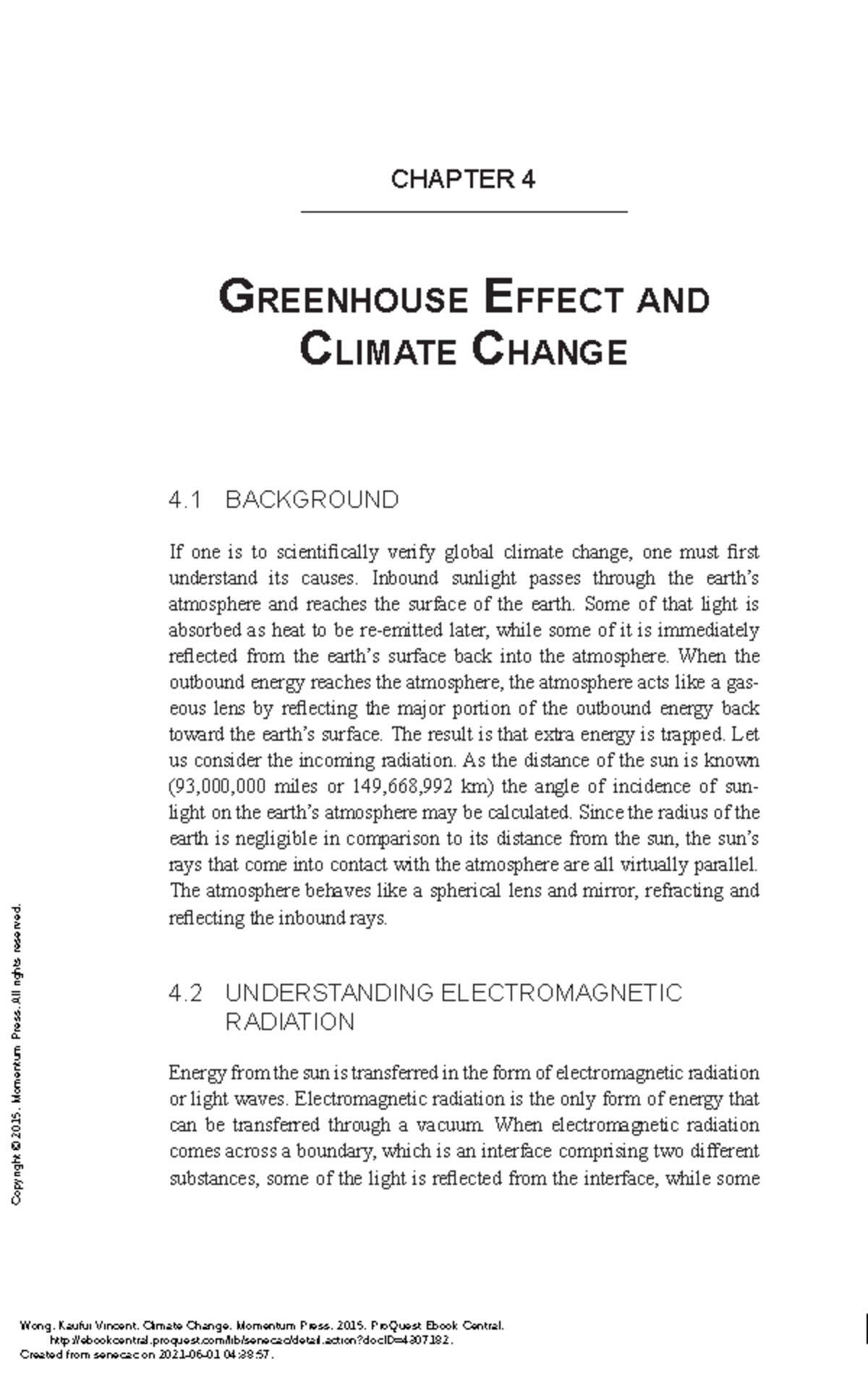 Climate Change - (Chapter 4 Greenhouse Effect and Climate Change ...