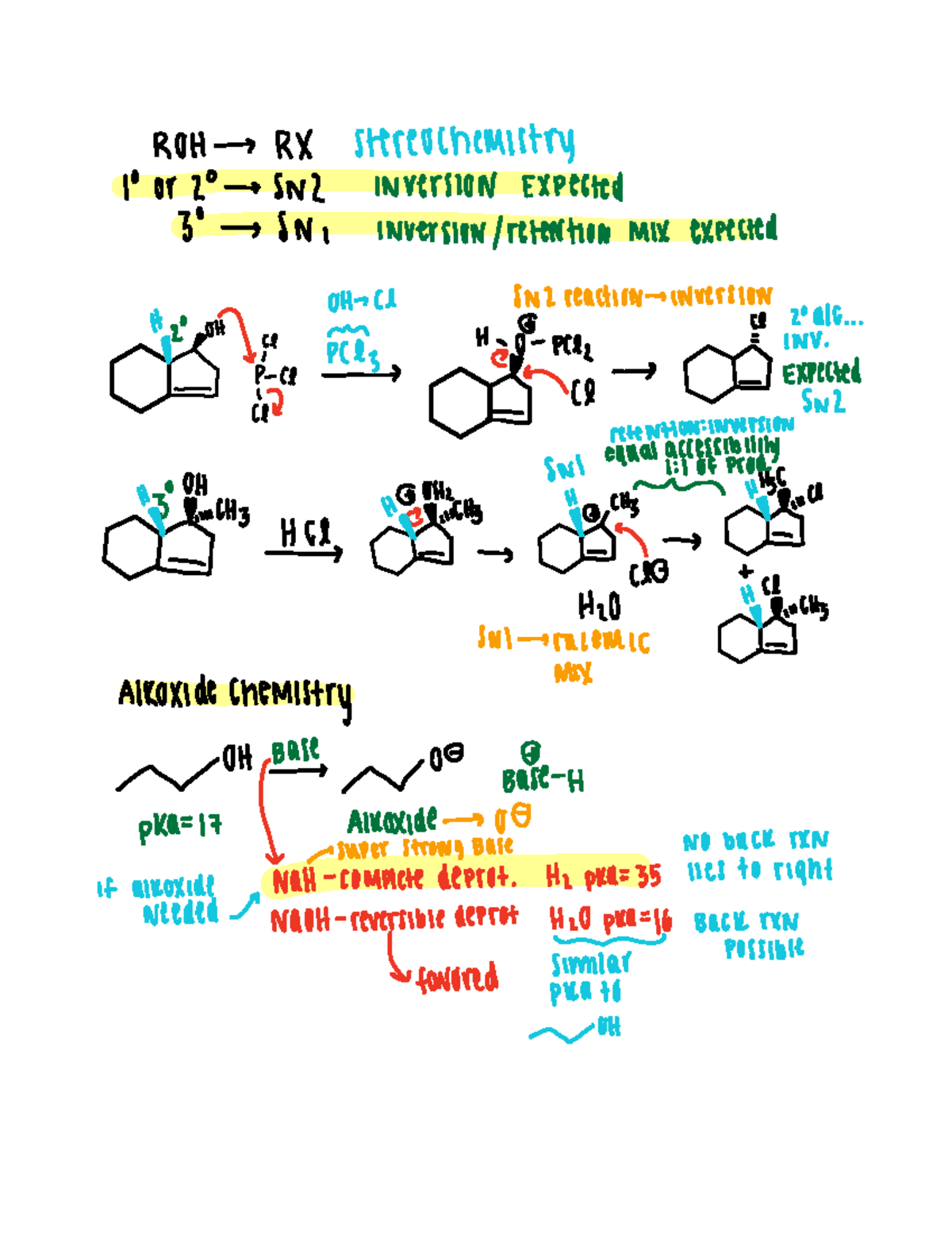 215 Lecture 11 - ROH RX Stereochemistry 10 or 20 SNL INVERSION Expected ...