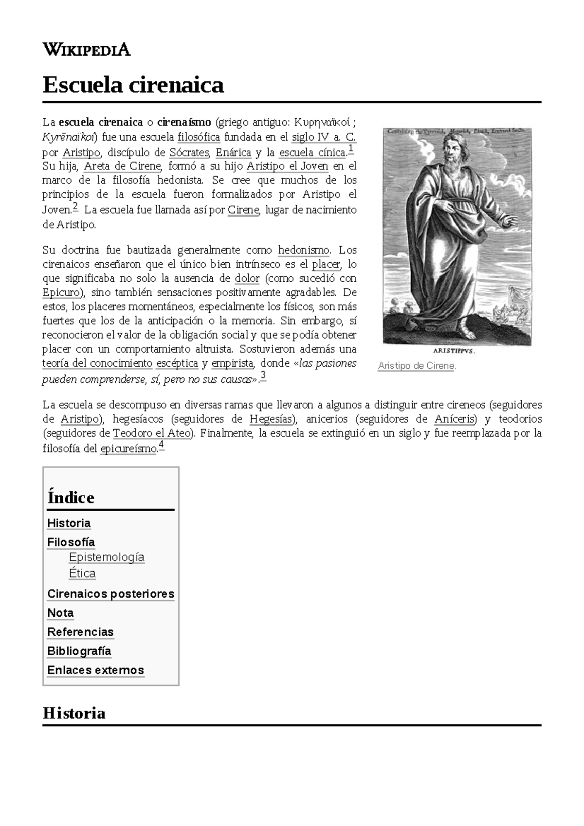 Escuela cirenaica - ddd - Aristipo de Cirene. Escuela cirenaica La ...